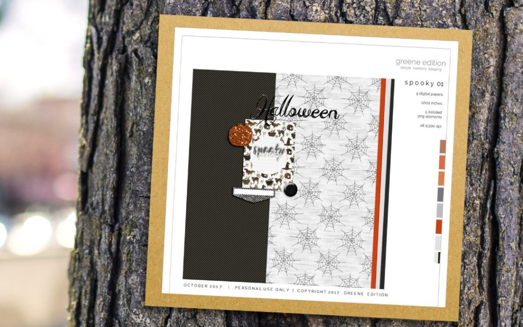 Freebie Spooky Halloween Kit - Greene Edition
